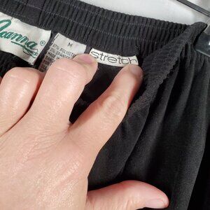 joanna | Skirts | Joanna Long Skirt Black 5 Back Slit Elastic Waist ...